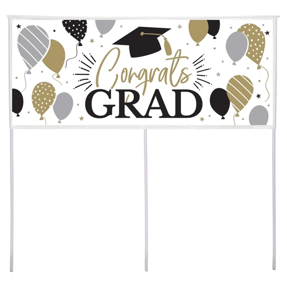 Party Supplies | New In Pack Congrats Grad Standing 2x48 Giant Yard ...